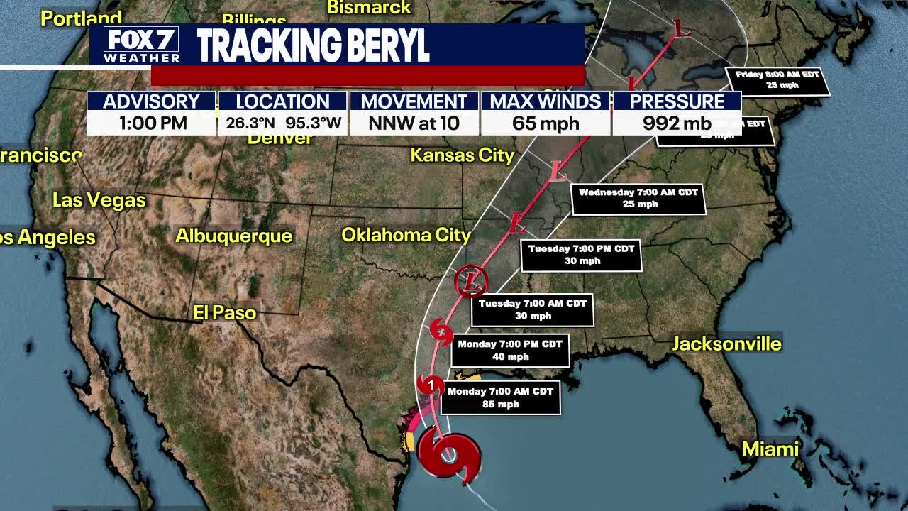 Tropical Storm Beryl update 7-7 | FOX 7 Austin