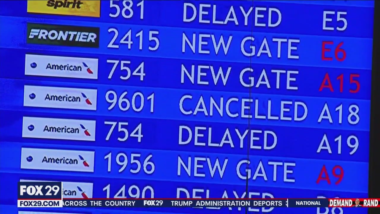 PHL Airport flight delays due to strong winds | FOX 29 Philadelphia