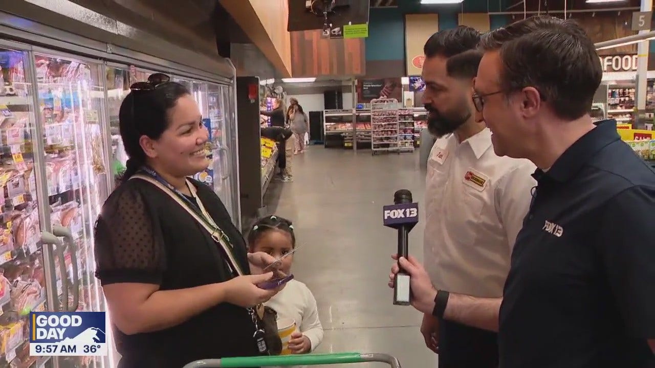 Good Day Giving Crew surprises shoppers! | FOX 13 Seattle