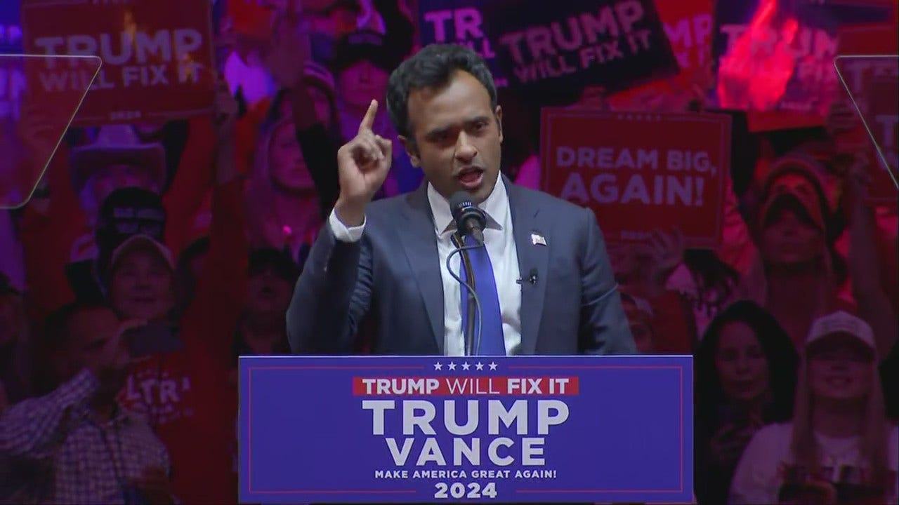 Vivek Ramaswamy at Trump rally MSG | FOX 5 Atlanta