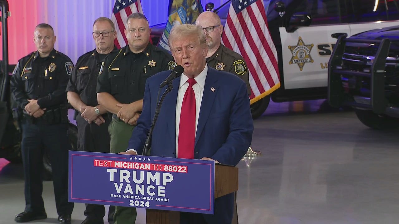 FULL VIDEO: Donald Trump speaks to law enforcement in Howell, Michigan ...