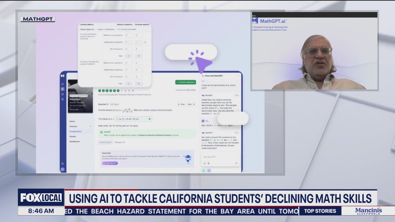 Palo Alto-based AI math tutoring program | KTVU FOX 2