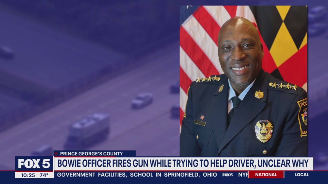 Bowie police officer allegedly shoots at stranded car on highway | FOX 5 DC