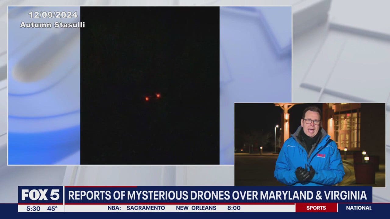 Mysterious drones spotted in Maryland; officials investigating | FOX 5 DC