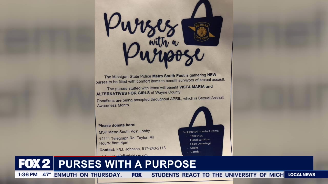 Purses with a Purpose collects donated personal care items for sexual assault survivors | FOX 2 ...
