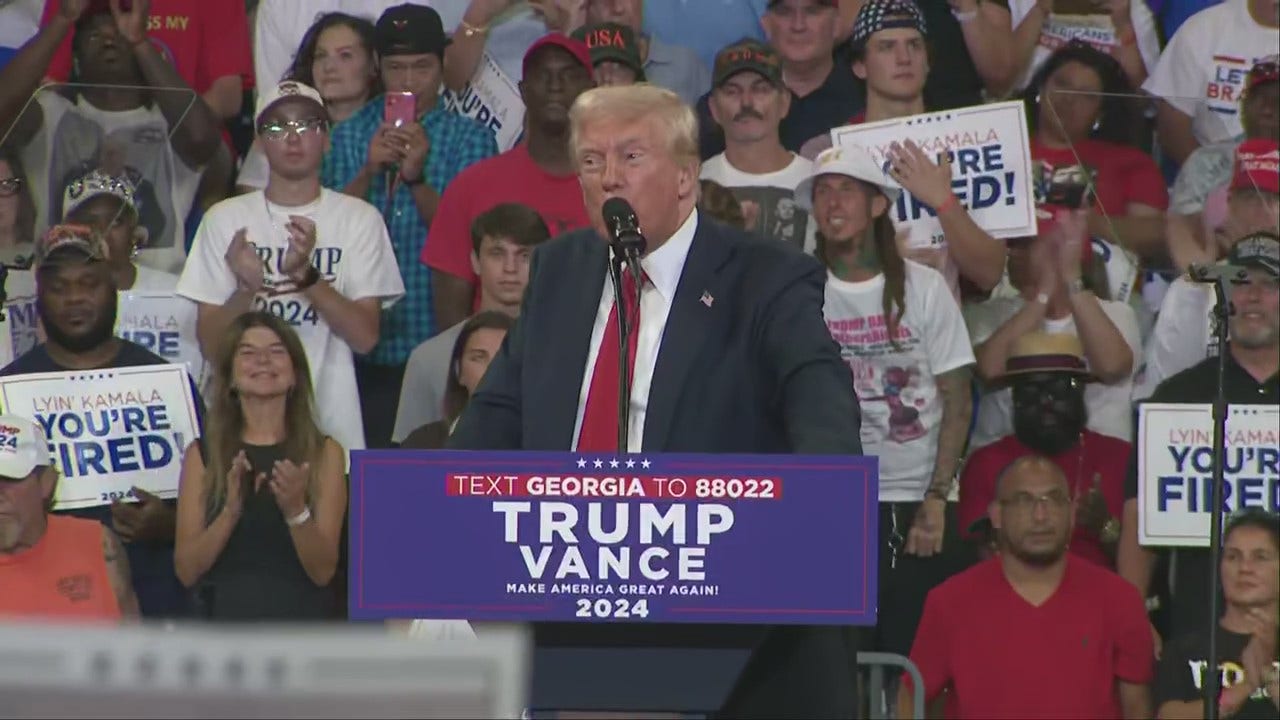 RAW: Trump speech at Atlanta rally with JD Vance | FOX 5 Atlanta