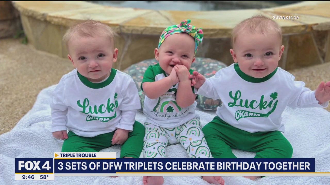 3 sets of DFW triplet celebrate birthday together | FOX 4 Dallas-Fort Worth