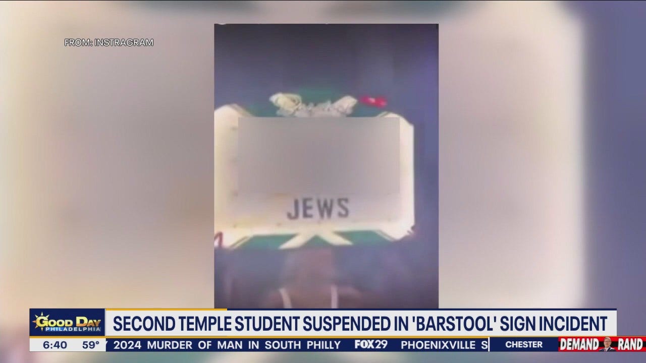 Second Temple student suspended in Barstool sign incident | FOX 29 ...