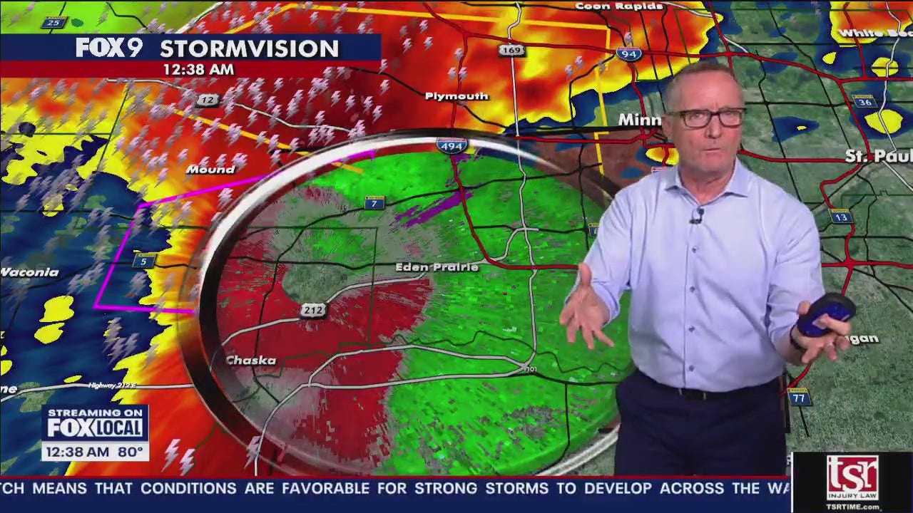 Tornado warning for Minneapolis, areas of the Twin Cities: 12:38 a.m. update | FOX 9 Minneapolis ...