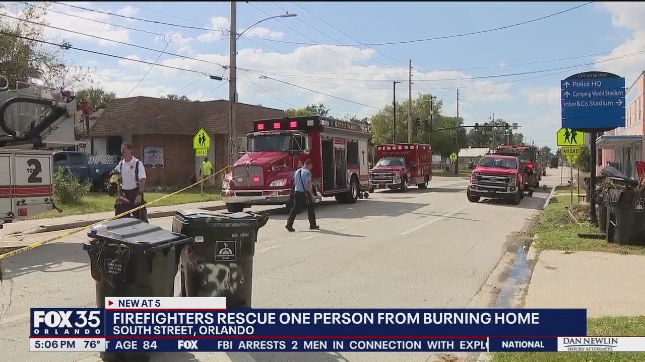 Orlando firefighters rescue 1 from burning home | FOX 51 Gainesville