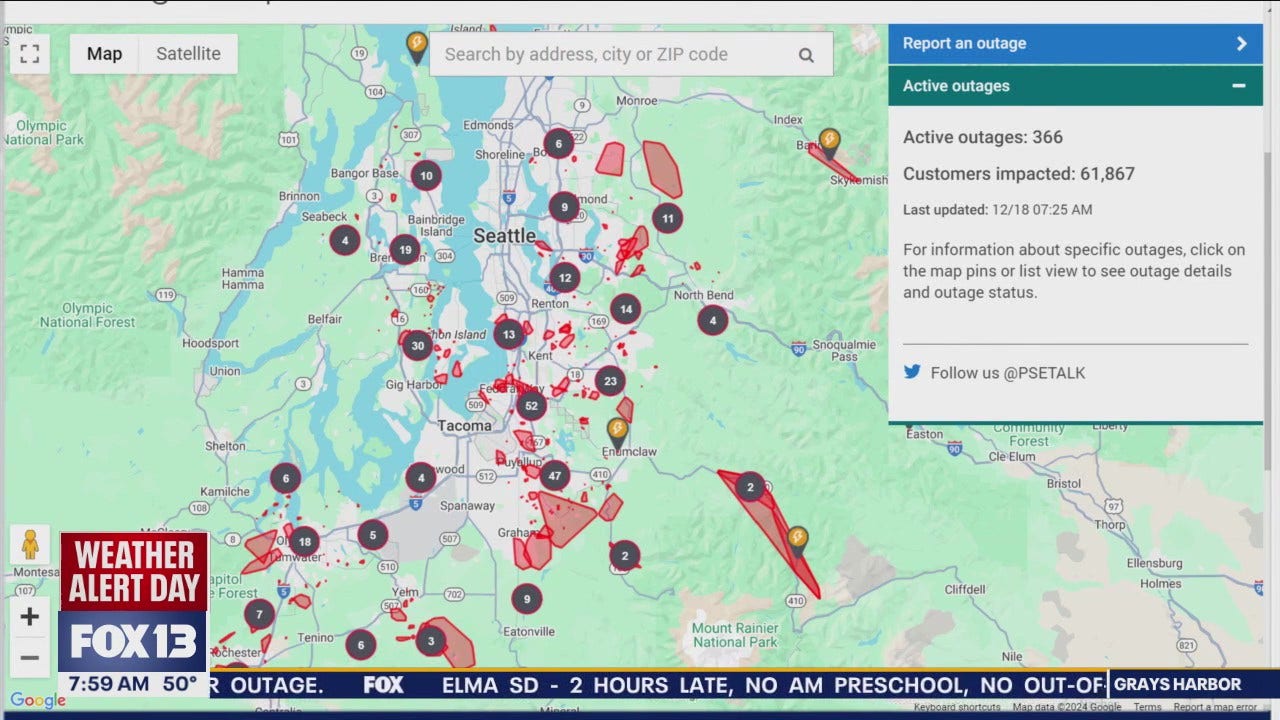 Weather Alert Day: Multiple power outages in Seattle area | FOX 13 Seattle