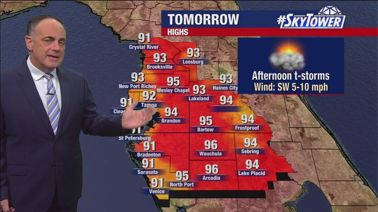 Tampa weather | Hot with rain in some spots | FOX 13 Tampa Bay