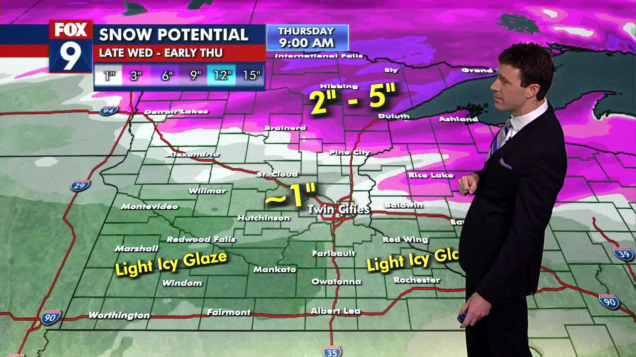 MN weather: Light wintry mix, snow on Wednesday | FOX 9 Minneapolis-St ...