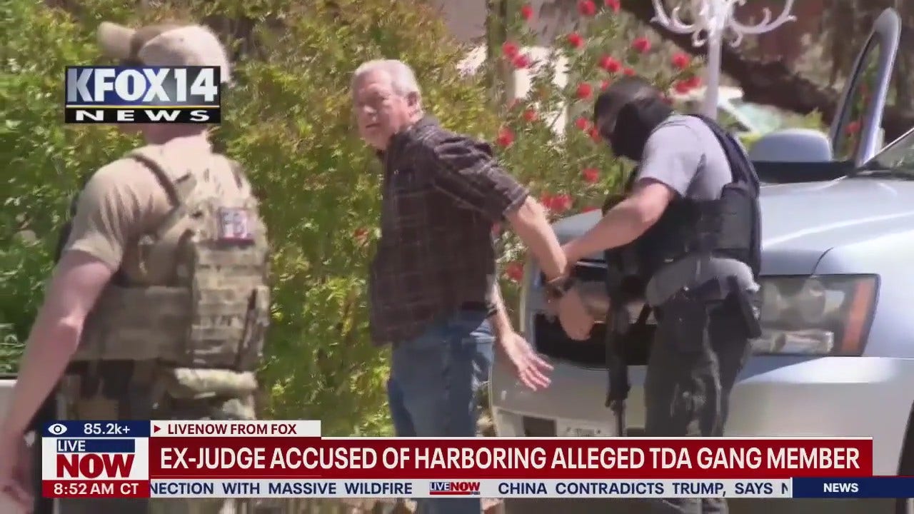 Ex-judge accused of harboring alleged TdA gang member | LiveNOW from FOX