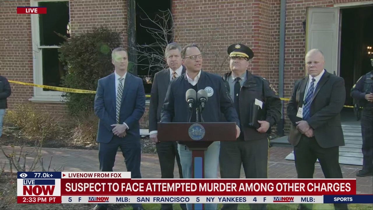 Suspect in custody after fire at Gov. Shapiro's home | LiveNOW from FOX