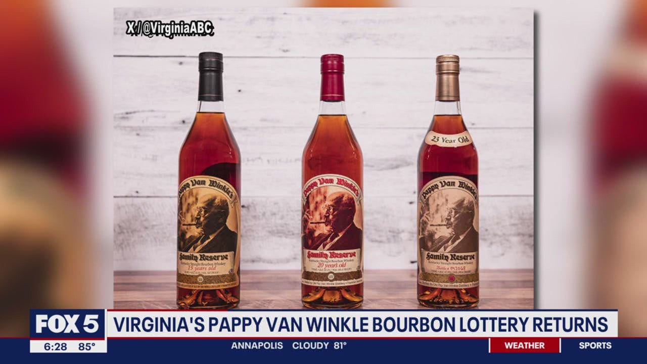 Virginia's Pappy Van Winkle bourbon lottery returns | FOX 5 DC