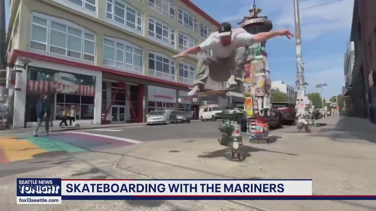 Skateboarding with the Mariners | FOX 13 Seattle