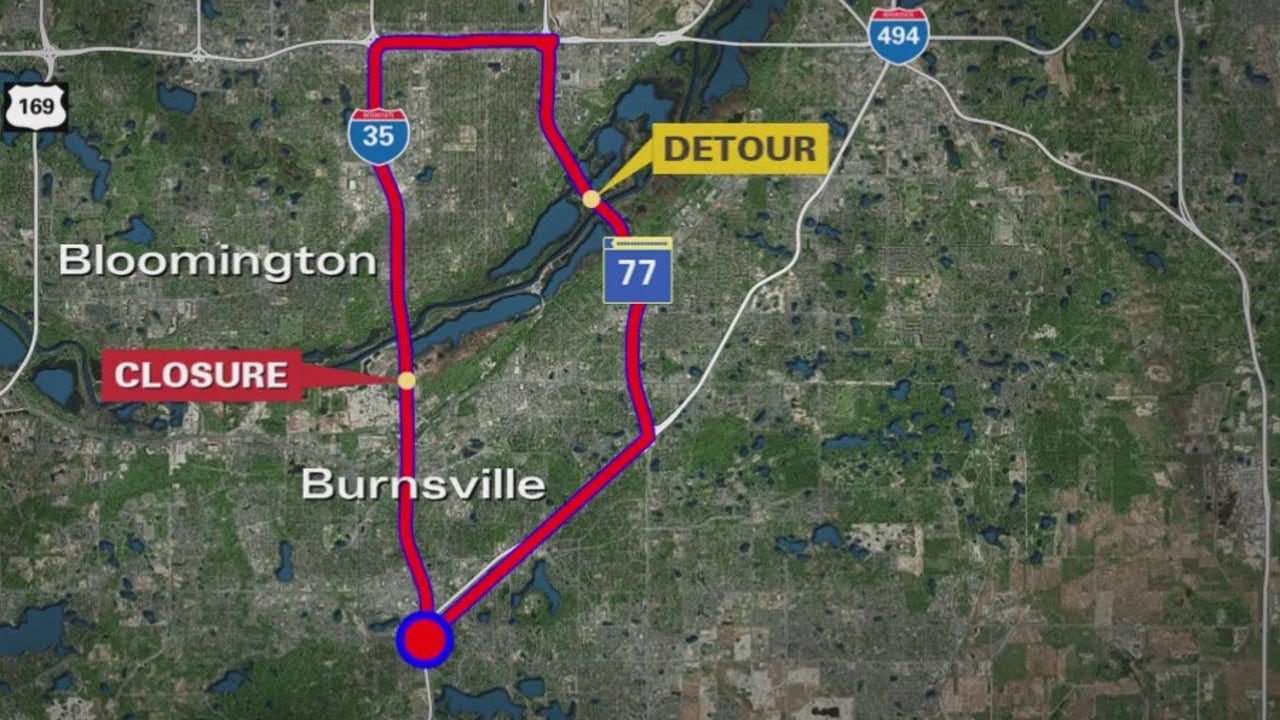 I-35W closing from Burnsville split to I-494 in Bloomington | FOX 9 ...