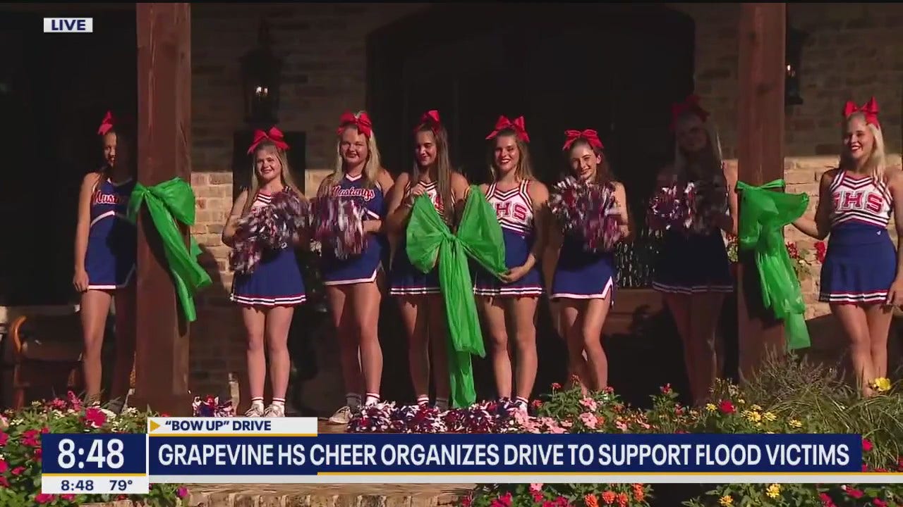 Grapevine HS cheer sold hundreds of bows for flood victims | FOX 4 ...