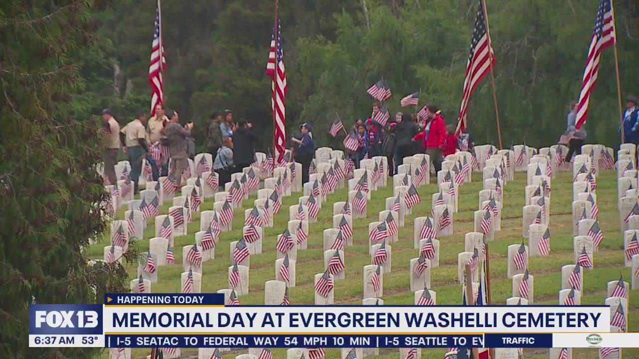 Memorial Day at Evergreen Washelli Cemetery | FOX 13 Seattle