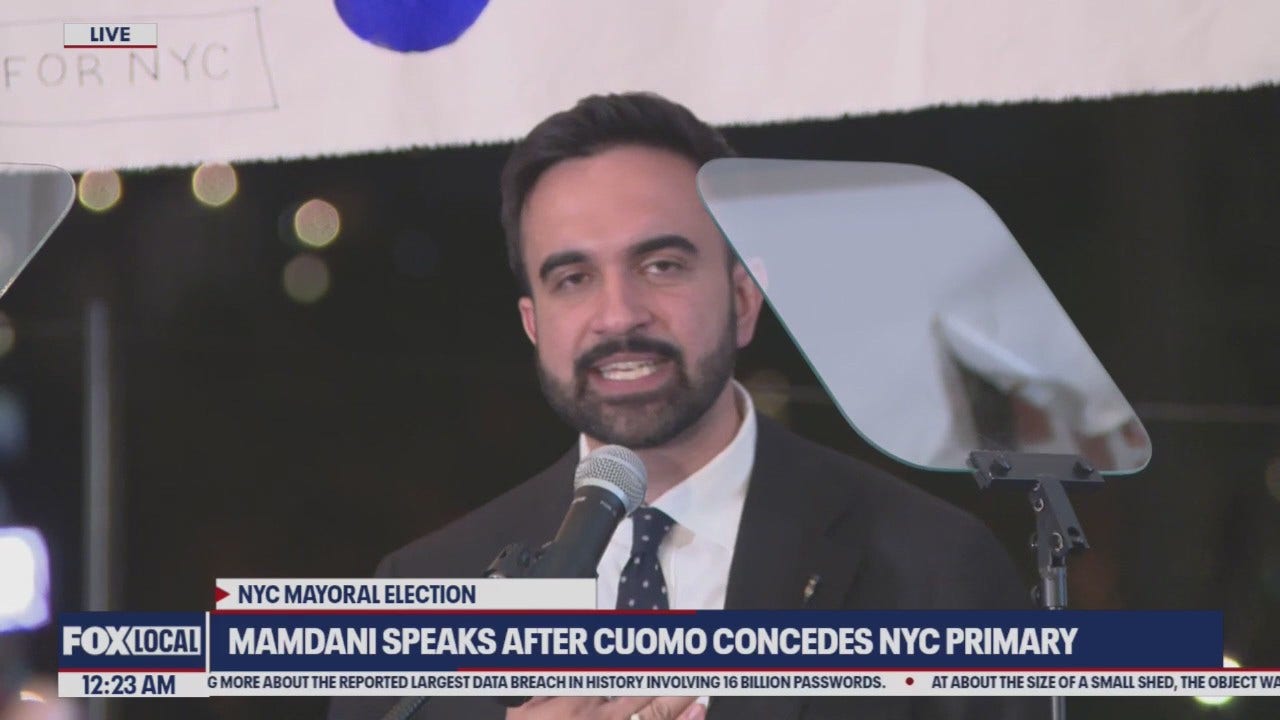 Mamdani declares victory in NYC’s Democratic mayoral primary as Cuomo concedes: FULL SPEECH ...