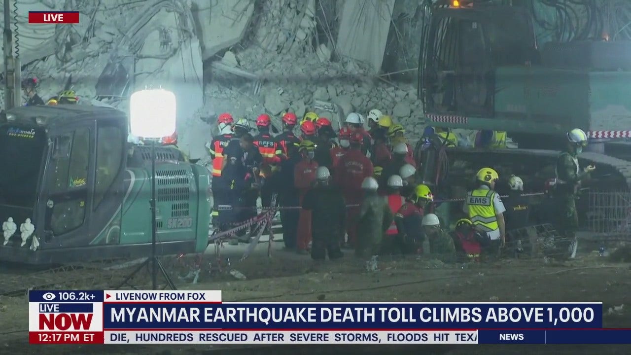 Myanmar earthquake death toll climbs above 1,000 | LiveNOW from FOX