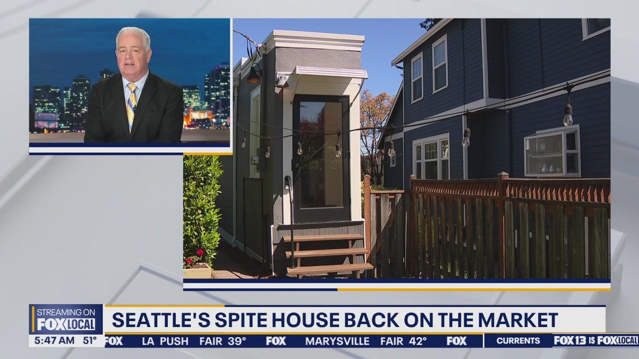 Seattle's iconic 'Spite House' is back on the market | FOX 13 Seattle
