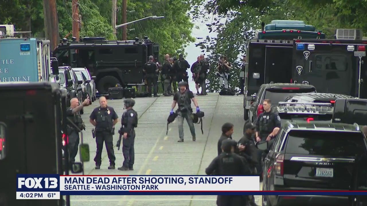 Man dead after shooting, standoff, near Washington Park | FOX 13 Seattle