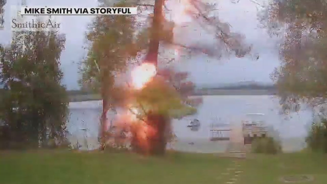 Lightning strike explodes tree in Wisconsin | FOX6 Milwaukee