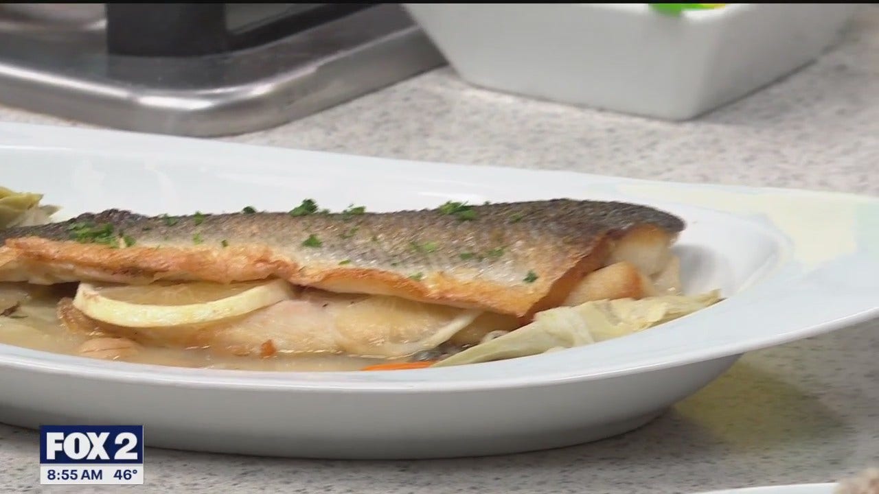 Chef Jim Oppat shows off pan roasted bronzino recipe | FOX 2 Detroit