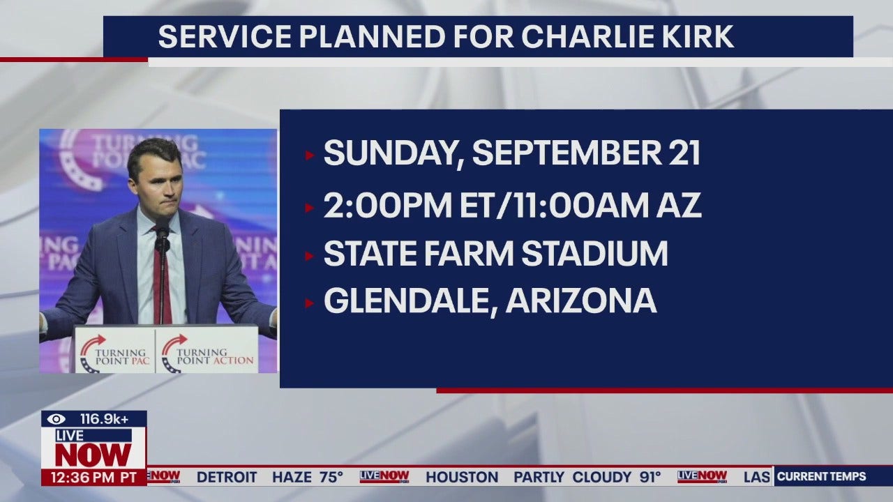 Charlie Kirk funeral plans announced | LiveNOW from FOX
