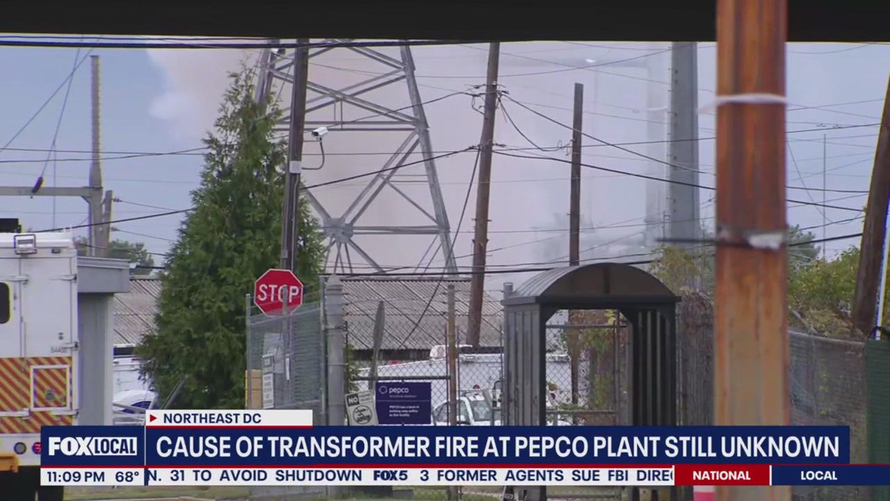 Transformer fire breaks out at Pepco power plant in DC | FOX 5 DC