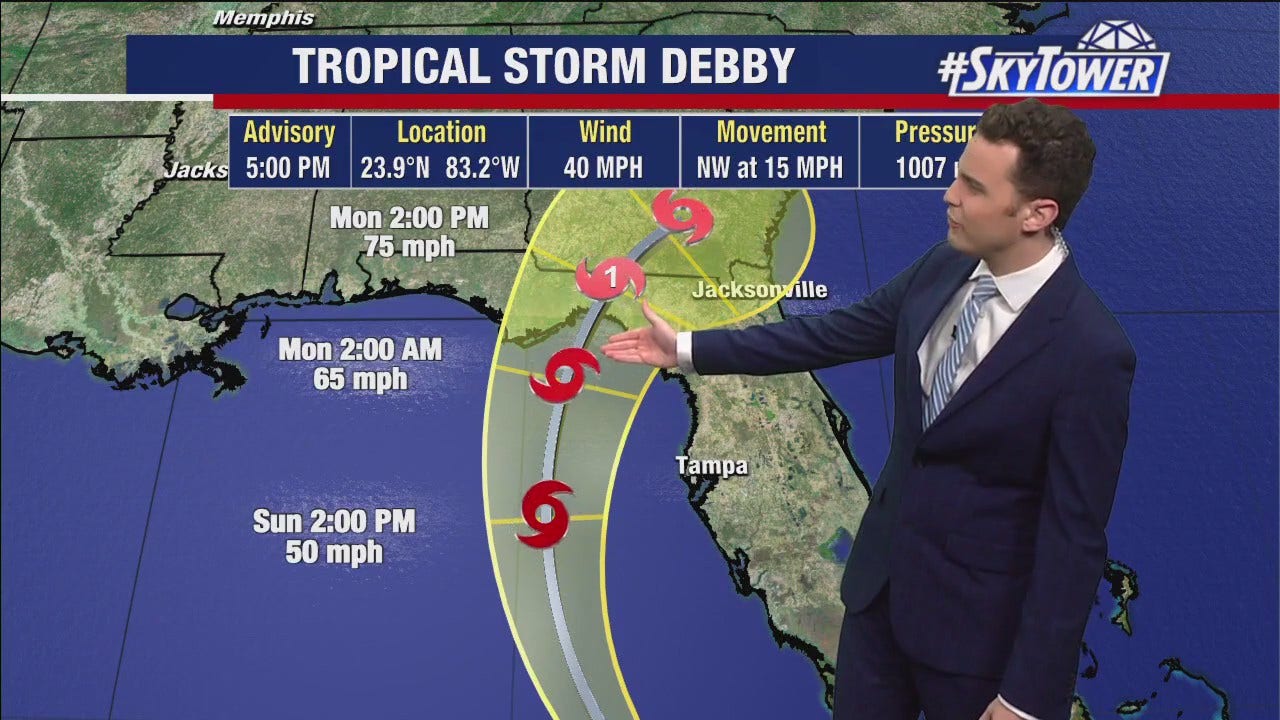 Tropical Storm Debby forms in Gulf of Mexico | FOX 13 Tampa Bay