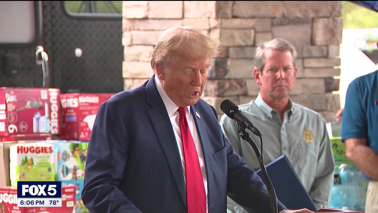 Trump, Kemp tour storm damage in Georgia | FOX 5 Atlanta