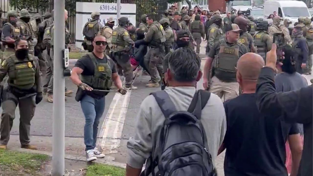 Paramount ICE protests lead to fires, clashes | FOX 11 Los Angeles