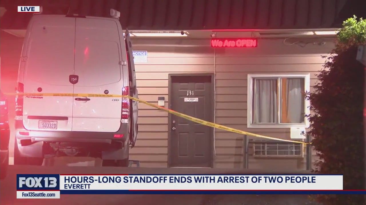 Hours-long standoff ends with arrest of 2 people | FOX 13 Seattle
