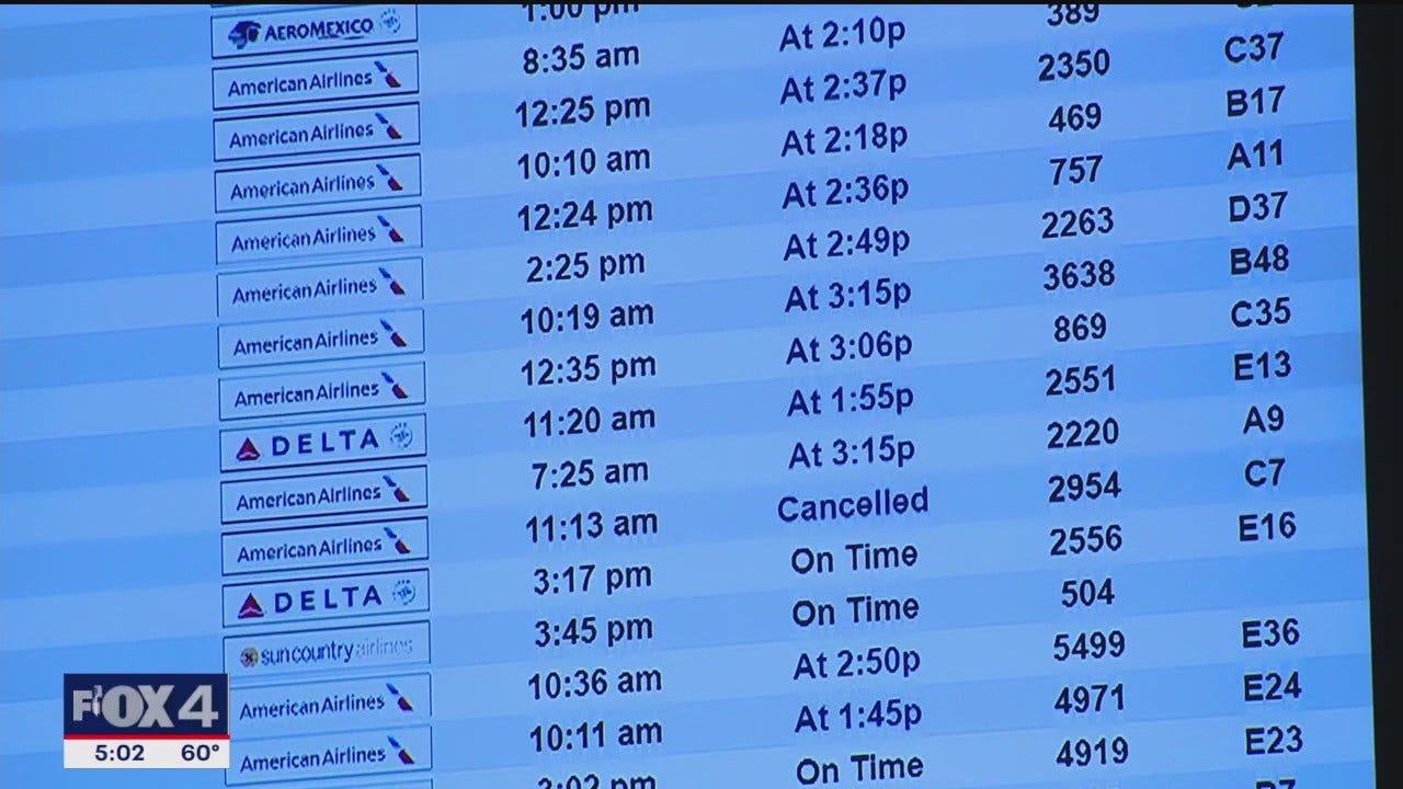 Storms cause Christmas Eve delays at DFW Airport | FOX 4 Dallas-Fort Worth