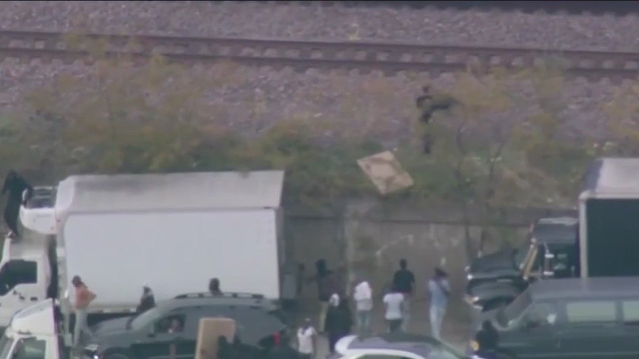 Six arrested after mob of thieves burglarize train on Chicago's West ...