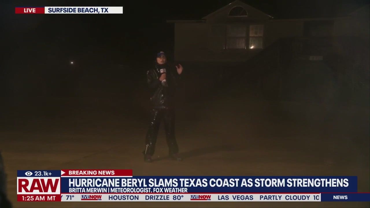 Beryl strikes Texas with hurricane-force winds | LiveNOW from FOX