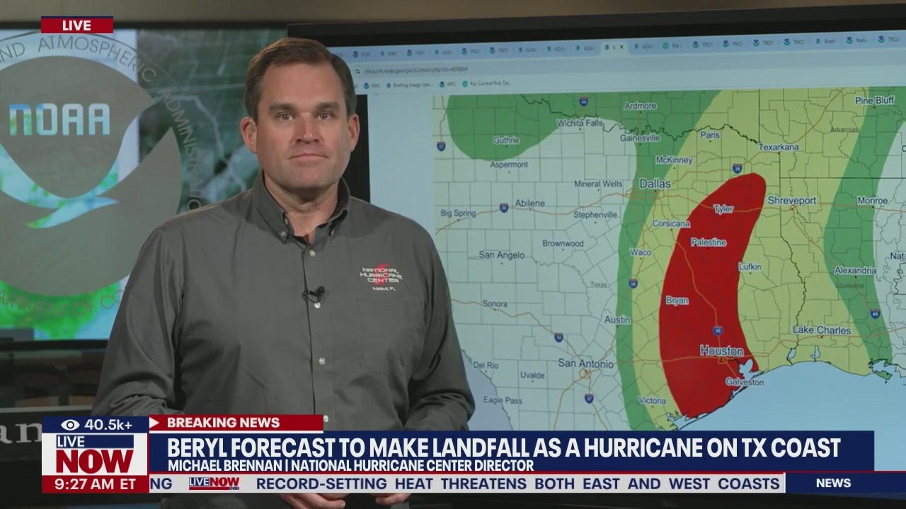 Beryl strengthens ahead of Texas coast landfall | LiveNOW from FOX