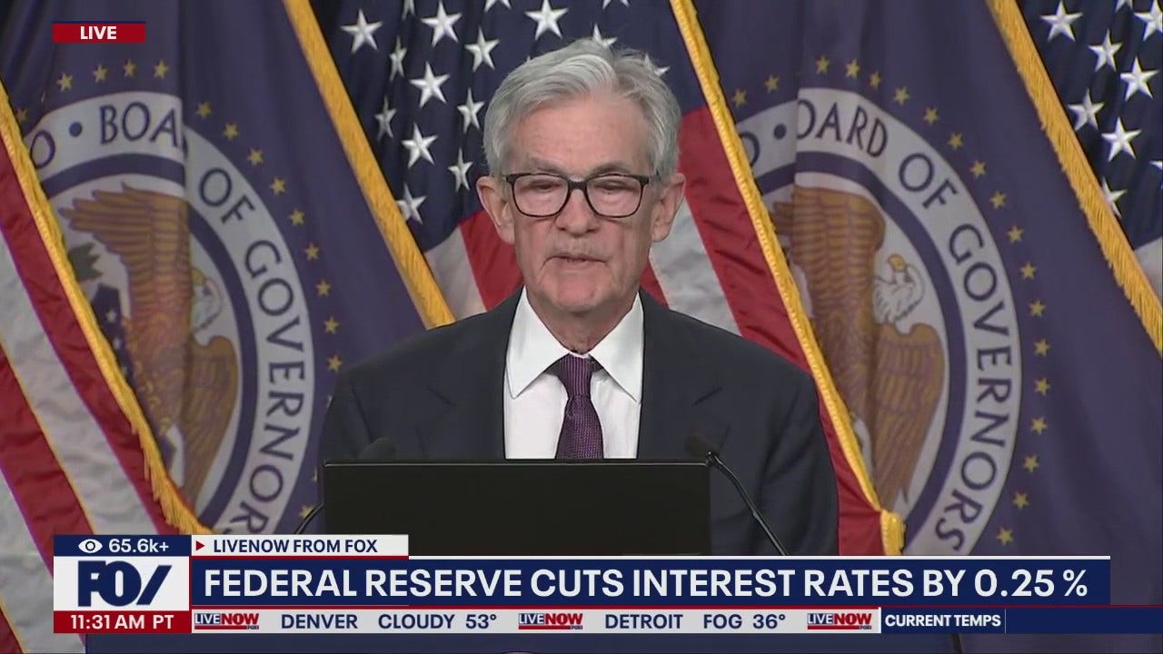 Federal Reserve cuts interest rates by .25 percent | LiveNOW from FOX