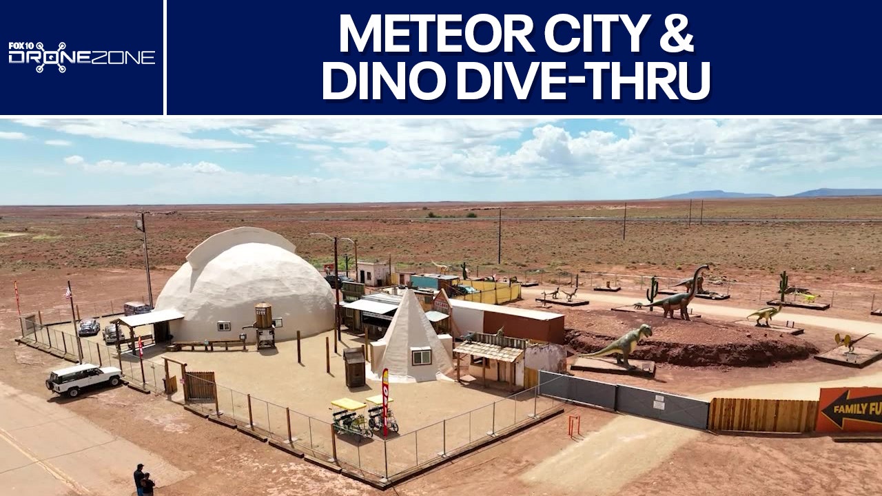 Dino Drive Thru at Meteor City | Drone Zone | FOX 10 Phoenix