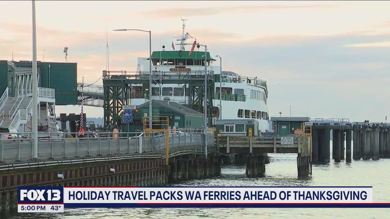 Holiday travel packs WA ferries ahead of Thanksgiving | FOX 13 Seattle