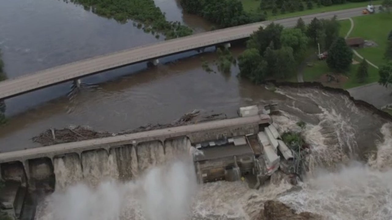 Rapidan Dam erosion continues as rain recedes | FOX 9 Minneapolis-St. Paul