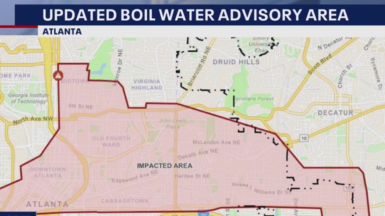 City of Atlanta updates boil water advisory map | FOX 5 Atlanta
