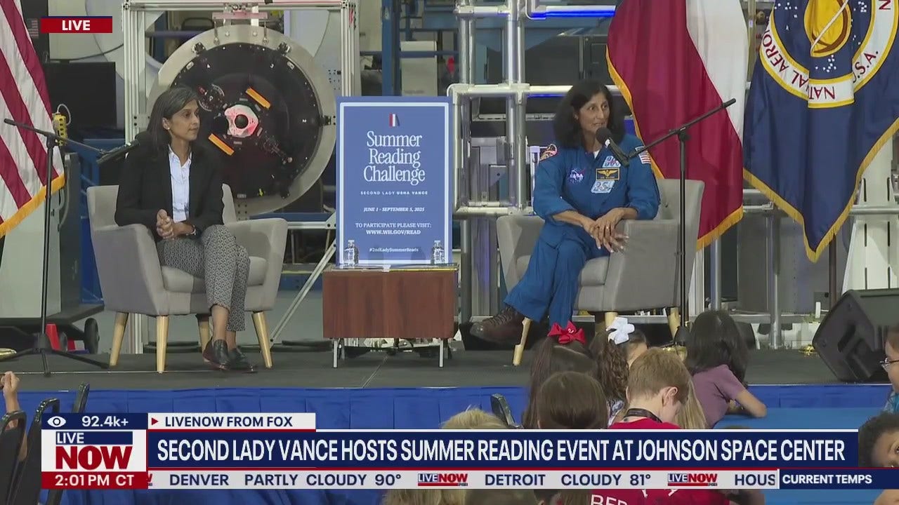 Second Lady Vance hosts summer reading event at NASA | LiveNOW from FOX