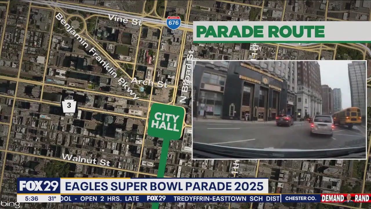 Eagles outline Super Bowl parade route through Philadelphia | FOX 29 ...