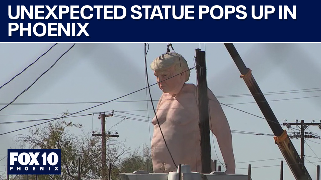 Statue of a naked Donald Trump on display in Phoenix | FOX 10 Phoenix
