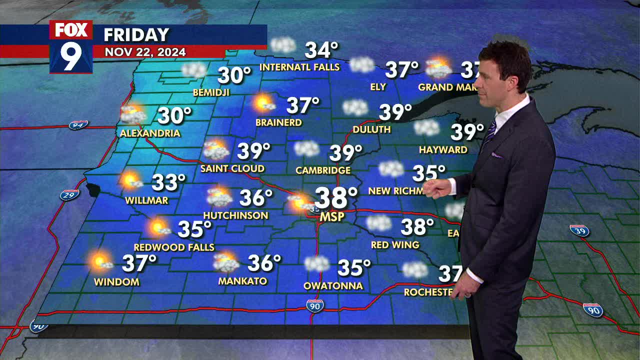 MN weather: Much calmer Friday with afternoon sun | FOX 9 Minneapolis ...