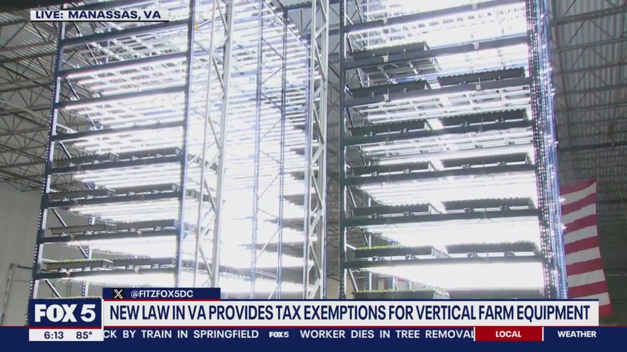 Virginia law provides tax exemptions for vertical farm equipment | FOX 5 DC
